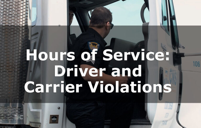 Hours of Service: Driver and Carrier Violations - CNS Learning Hub